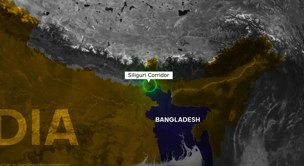 Siliguri Corridor (Chicken's Neck) is a stretch of land IN INDIA ...